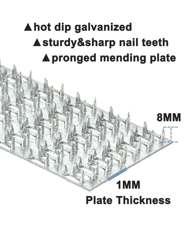 40 Pack Truss Plates 3x6, Pronged Truss Mending Plate with Nail Teeth ...