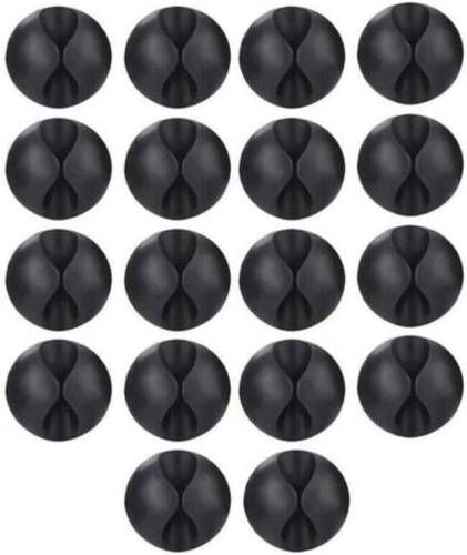 6-18 Cable Clips Tidy Cord Lead Organiser USB Charger Holder Drop ...