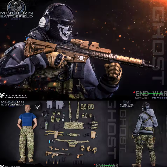 FLAGSET FS73033 Night War COD Ghost "X" Simon Riley 1/6 Video Game ...