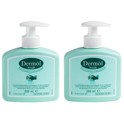 Dermol Wash 200ml - Hand Wash For Dry, Itchy Skin, Eczema & Dermatitis ...