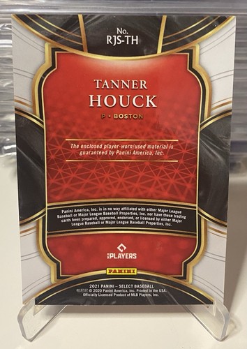 2021 Panini Select Tanner Houck Rookie Jumbo Swatch Jersey Patch RC RED ...