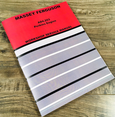 Massey Ferguson Perkins AD4.203 Diesel Engine Service Manual Repair ...