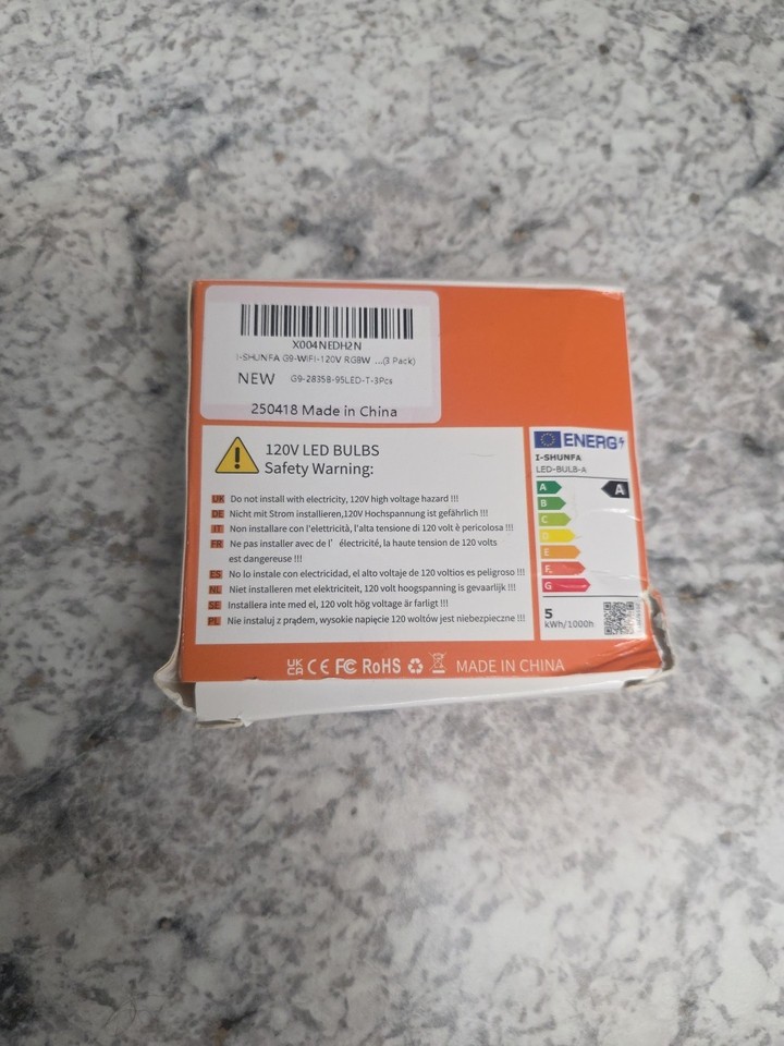 I-SHUNFA Wi-Fi RGBCW Smart G9 LED Bulbs, 3 Pack | eBay