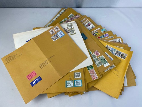 Lot of 90 Envelopes - 1980s Mostly 1986 - Stamps From ALL Over the ...
