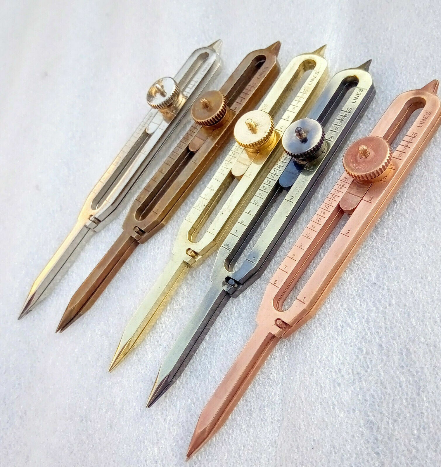 Lot of 5 Brass Drafting Tool Proportional Divider Compass Scientific ...