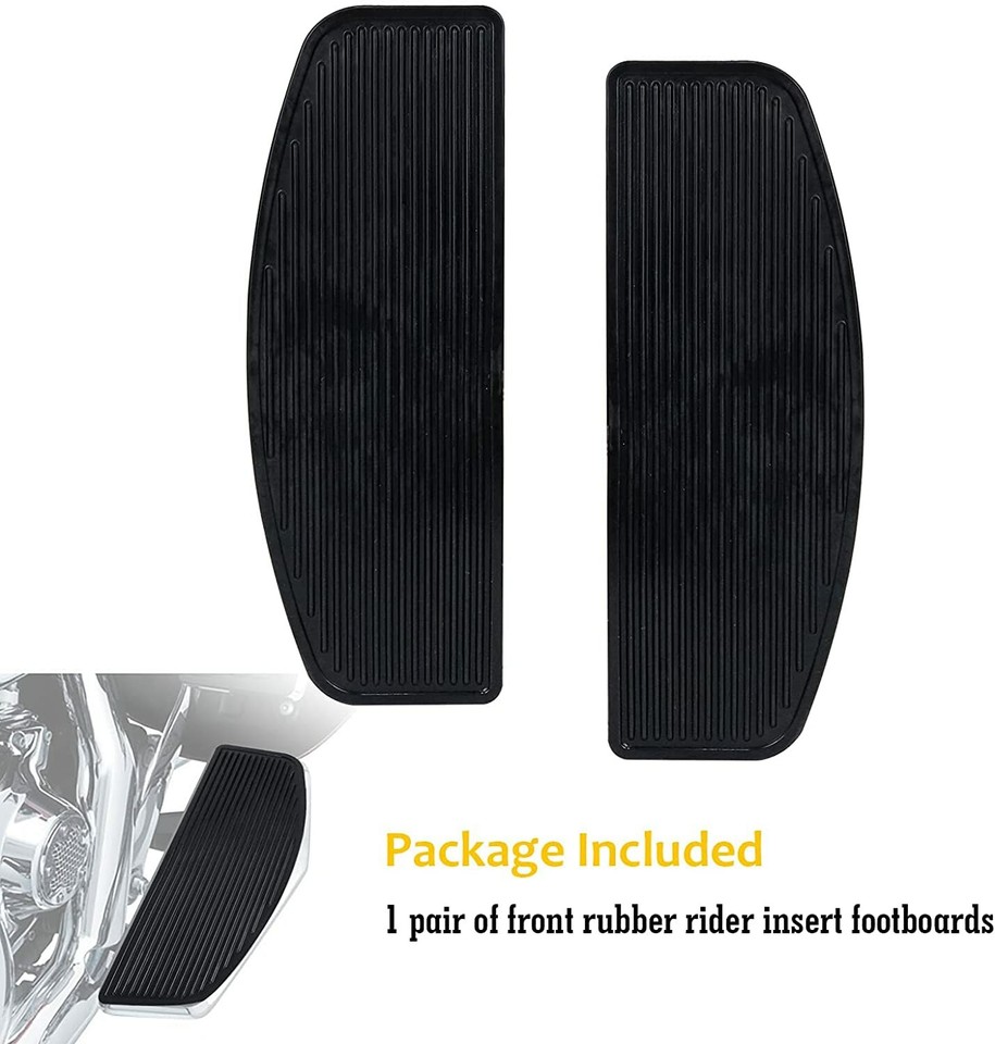 2Pcs Driver Rider Floorboards Foot Board Inserts For Harley Touring ...
