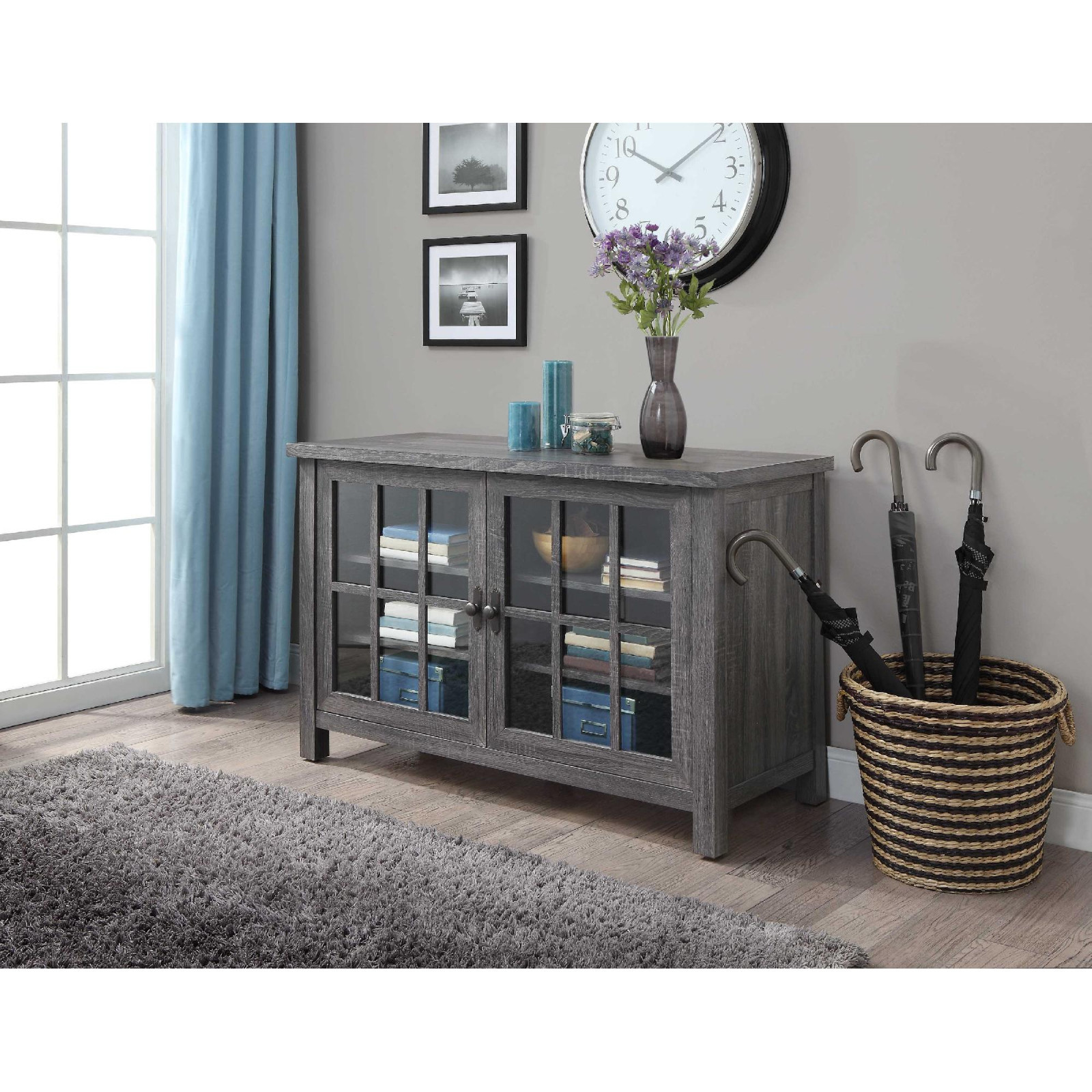 Square TV Stand Console TVs up to 55" Media Wood Better Homes and ...