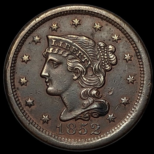 1852 Braided Hair Large Cent J9118 | eBay