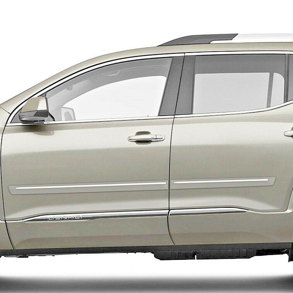 For: GMC Acadia 2017-2023 Painted Side Moldings w/ Chrome Inserts #CF2 ...
