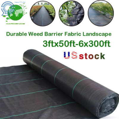 Heavy Duty Weed Barrier Fabric Woven Landscape Ground Weed Cover 3.2 ...