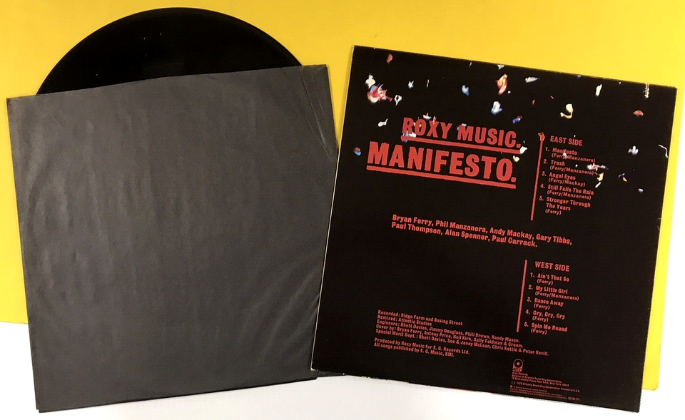 2x ROXY MUSIC LPs: Viva! Roxy Music -1976 & Manifesto -1979 *MINT VINYL ...