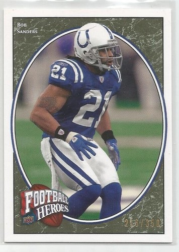 2008 Upper Deck Heroes Green Bob Sanders # /350 Indianapolis Colts Iowa ...