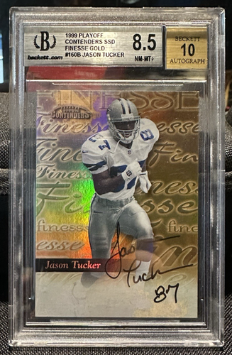 1999 Playoff Contenders SSD Finesse Gold Rookie Jason Tucker RC Auto ...