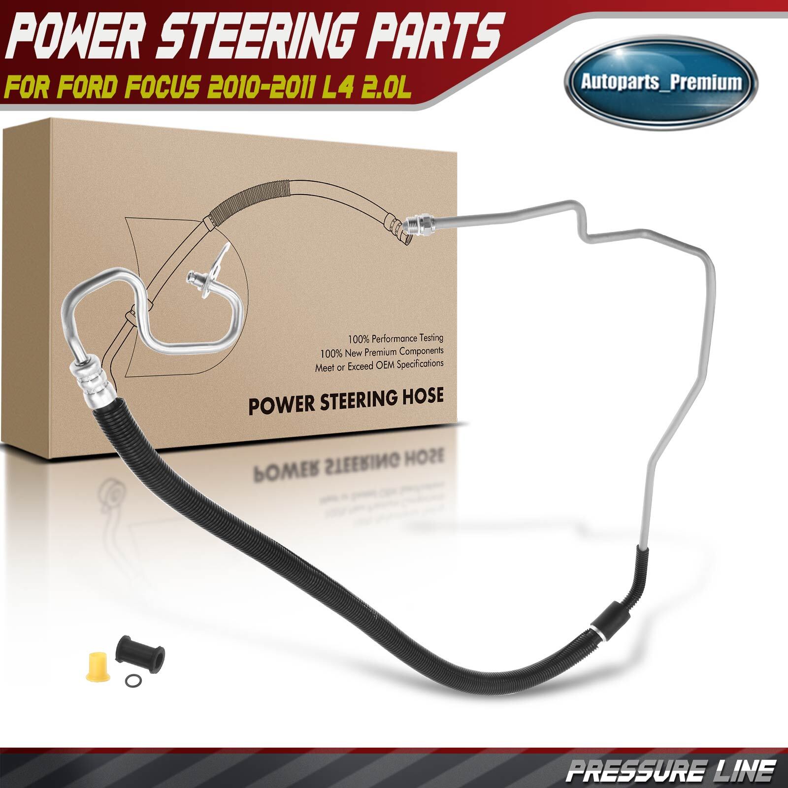 New Power Steering Pressure Line Hose Assembly for Ford Focus 2010-2011 ...