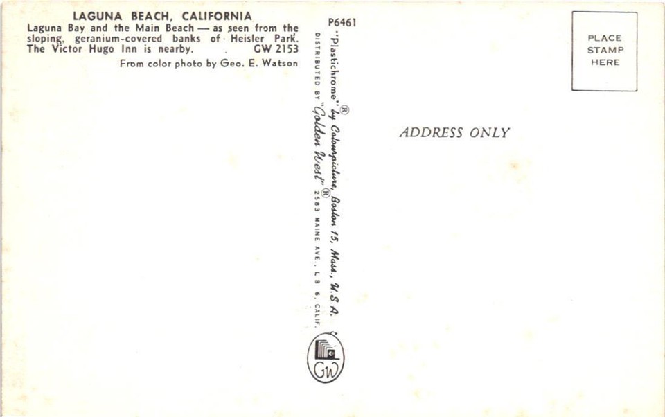 Laguna Bay & Main Beach Laguna Beach California Postcard | eBay