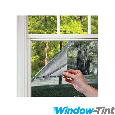 Mirror Reflective One Way Privacy Window Film - Sticky Back Glass DIY ...