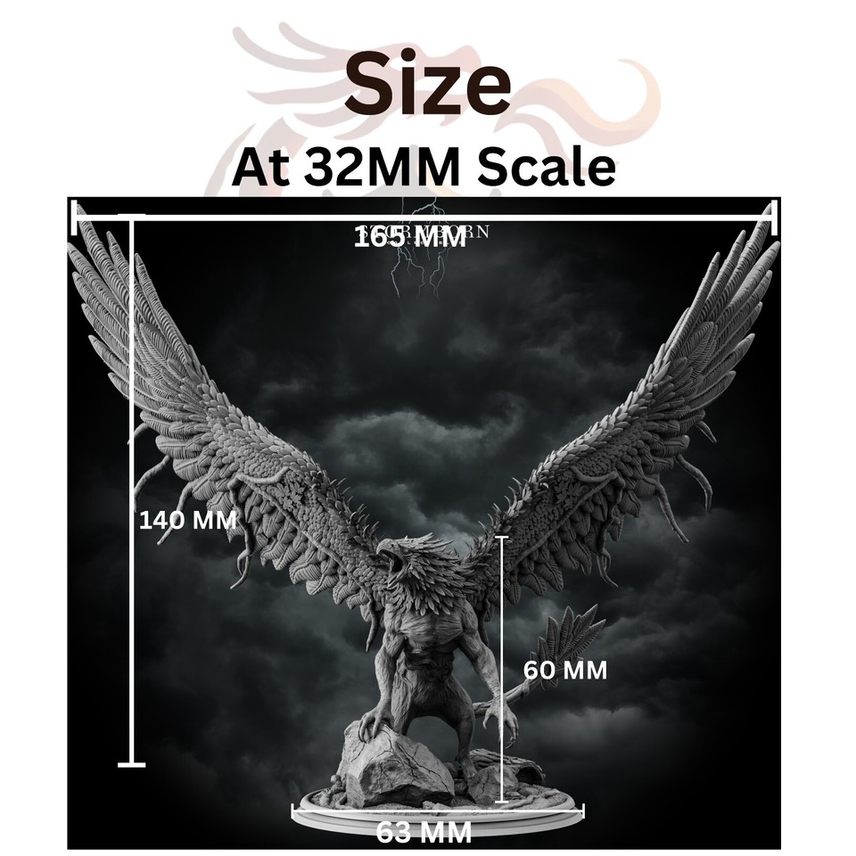Corrupted Forest Gryphon Miniature Blighted Gryphon Monster Resin DnD ...