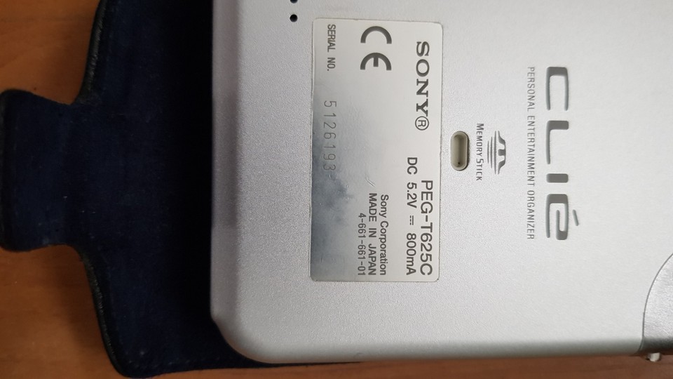 Retro Sony Clie T625C PDA Handheld Computer Tested Working + Stylus ...