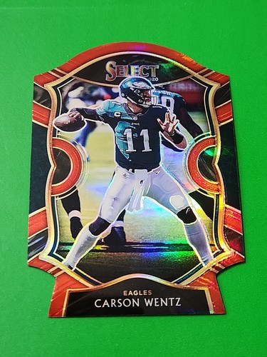 Carson Wentz 2020 Panini Select Concourse Red Prizm Die Cut , Eagles | eBay