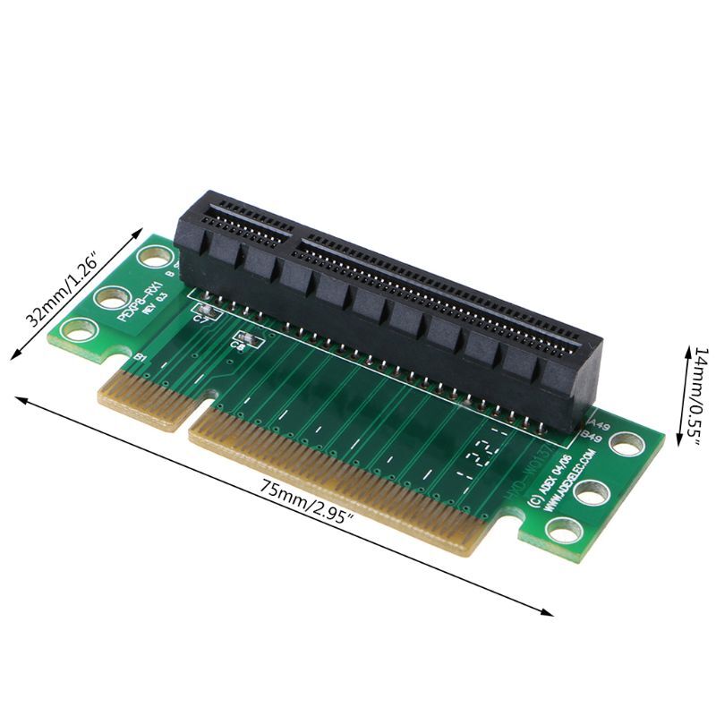 PCI-Express 8X Card Adapter 1U Height Computer Server PCIe Socket ...