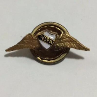 AOPA Wings Gold Aircraft Owners and Pilots Award Service Enamel Vintage ...