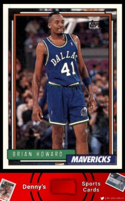 1992 Topps #385 Brian Howard Dallas Mavericks Basketball Card | eBay