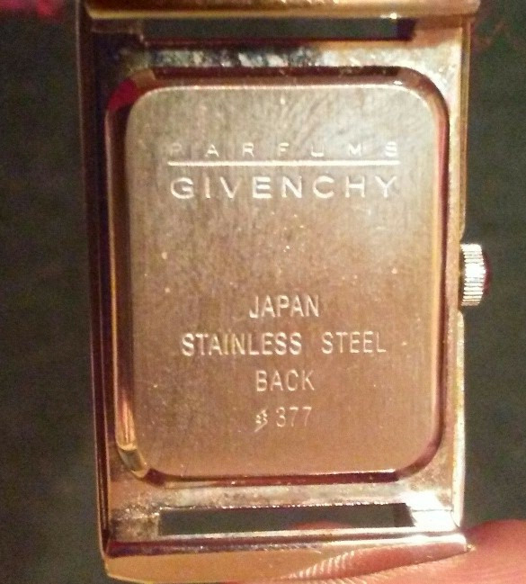 GIVENCHY WATCH, FAUX DIAMONDS, WITH 3 STRAPS (PINK, BLACK, BLUE), c ...