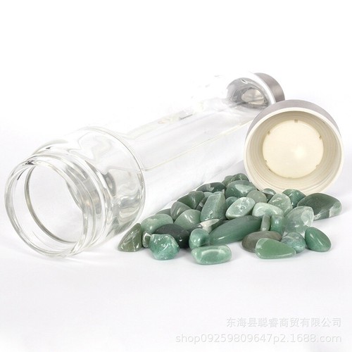 Natural Rare Green Aventurine Jade Chip Stone Crystal Elixir Glass ...