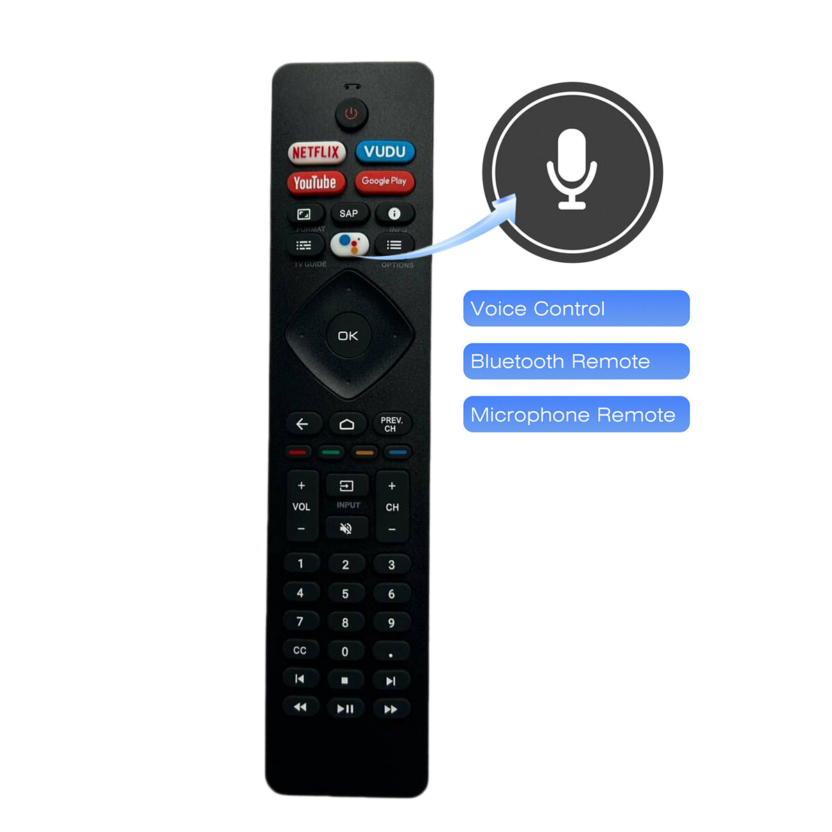 Voice Remote Control For Philips URMT26CND001 URMT26CND002 S4X-RF439A ...
