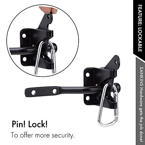 Self Locking Heavy Duty Gate Latch Automatic Longer Screws with Pull ...