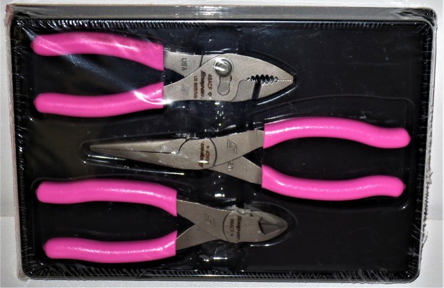 Snap-on Pink Handles 3 PC Pliers Set PL306ACFP for sale online | eBay