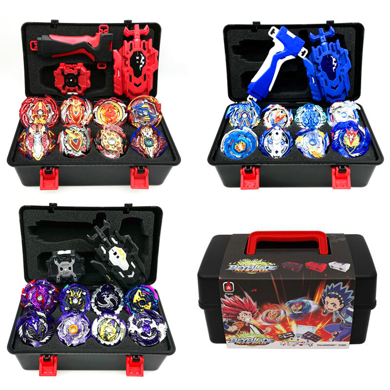 Burst 8pcs Gyro Beyblade Set With Launcher Portable Storage Box Toy ...