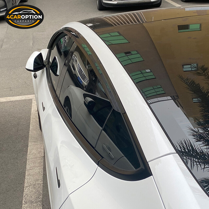 Fits 17-25 Tesla Model 3 Window Visors Rain Sun Guard Vent 4PCS Set | eBay