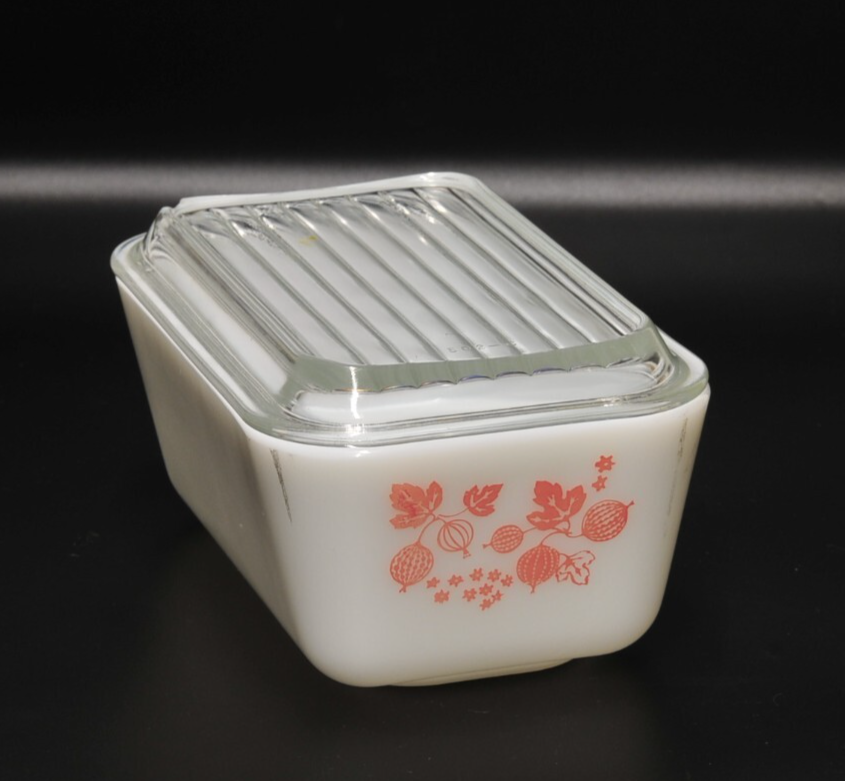 Vintage Pyrex Pink Gooseberry Refrigerator Dish 0502 with Lid 1 1/2 Pt ...