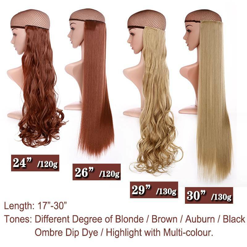 CLEARANCE 3/4 Full Head Clip in 100% Natural Long Hair Extension as ...