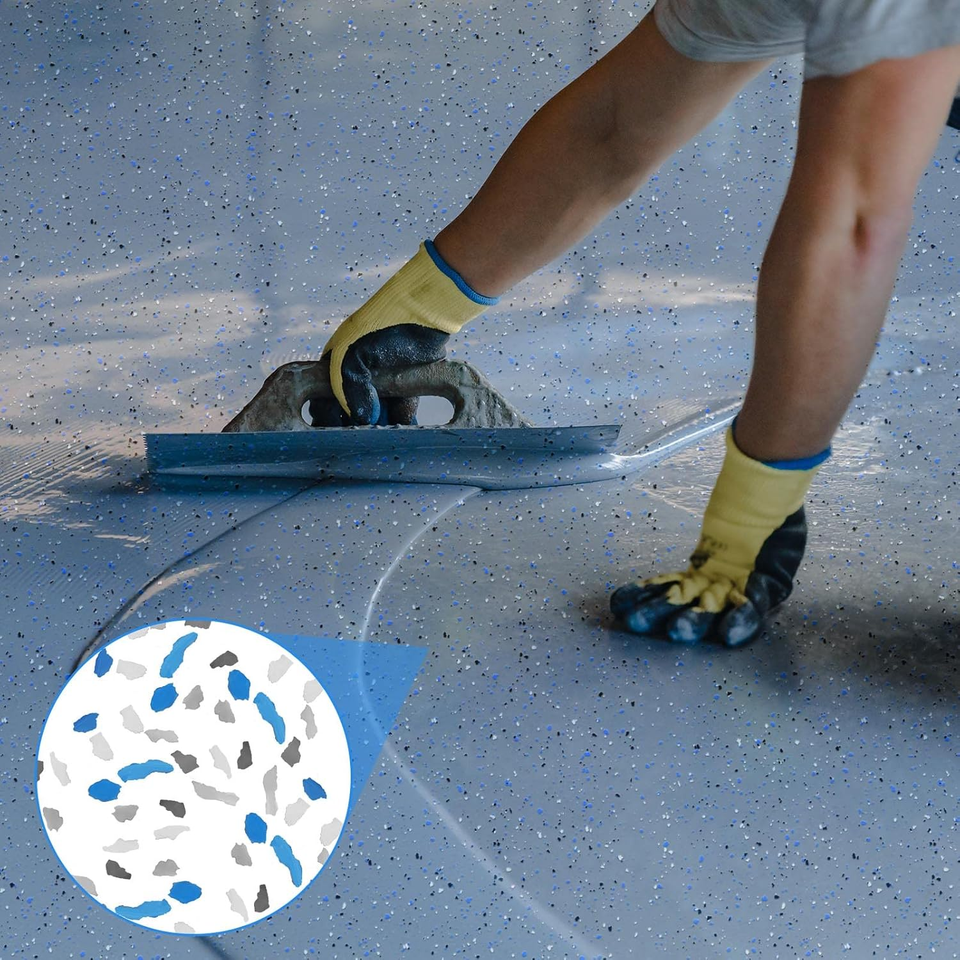 Decorative Color Chips Epoxy Kit for Garage & Concrete Floors - 9 Kg/20 ...