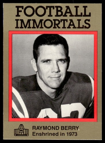 1985 FOOTBALL IMMORTALS RAYMOND BERRY D BALTIMORE COLTS #12 | eBay