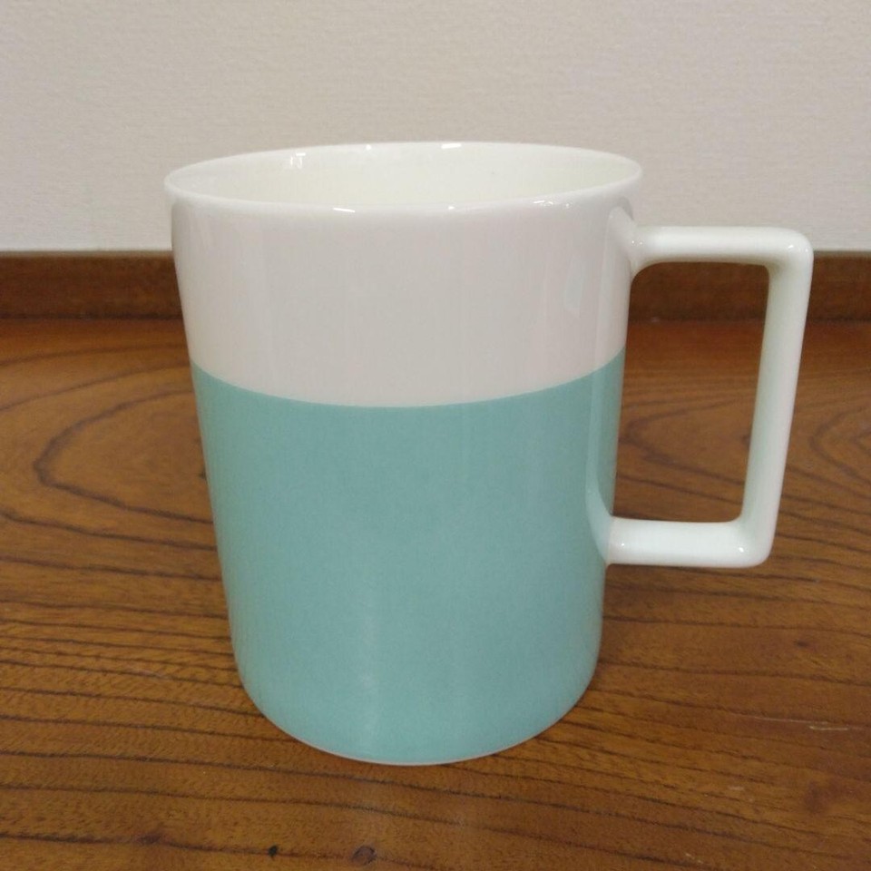Tiffany & Co.Color Block Mug Cup Blue White Bone China made in japan | eBay