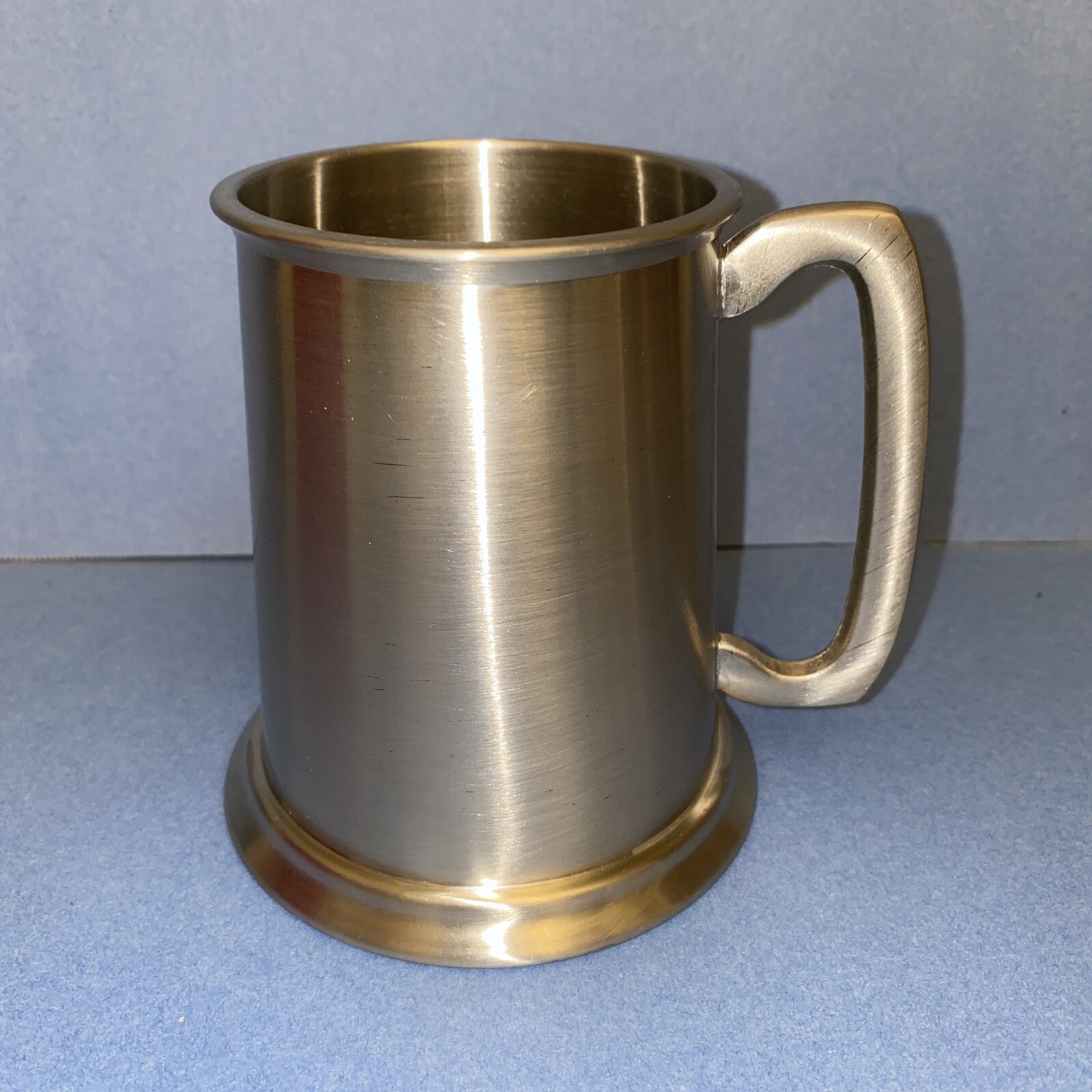 SHEFFIELD ENGLAND ~ Pewter Tankard ~ Glass Bottom Beverage Ware, 16oz ...