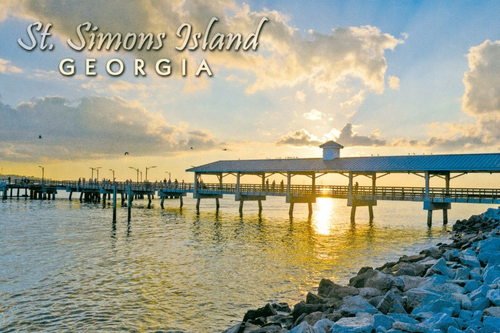 Postcard Continental Size St Saint Simons Island Georgia GA Pier ...
