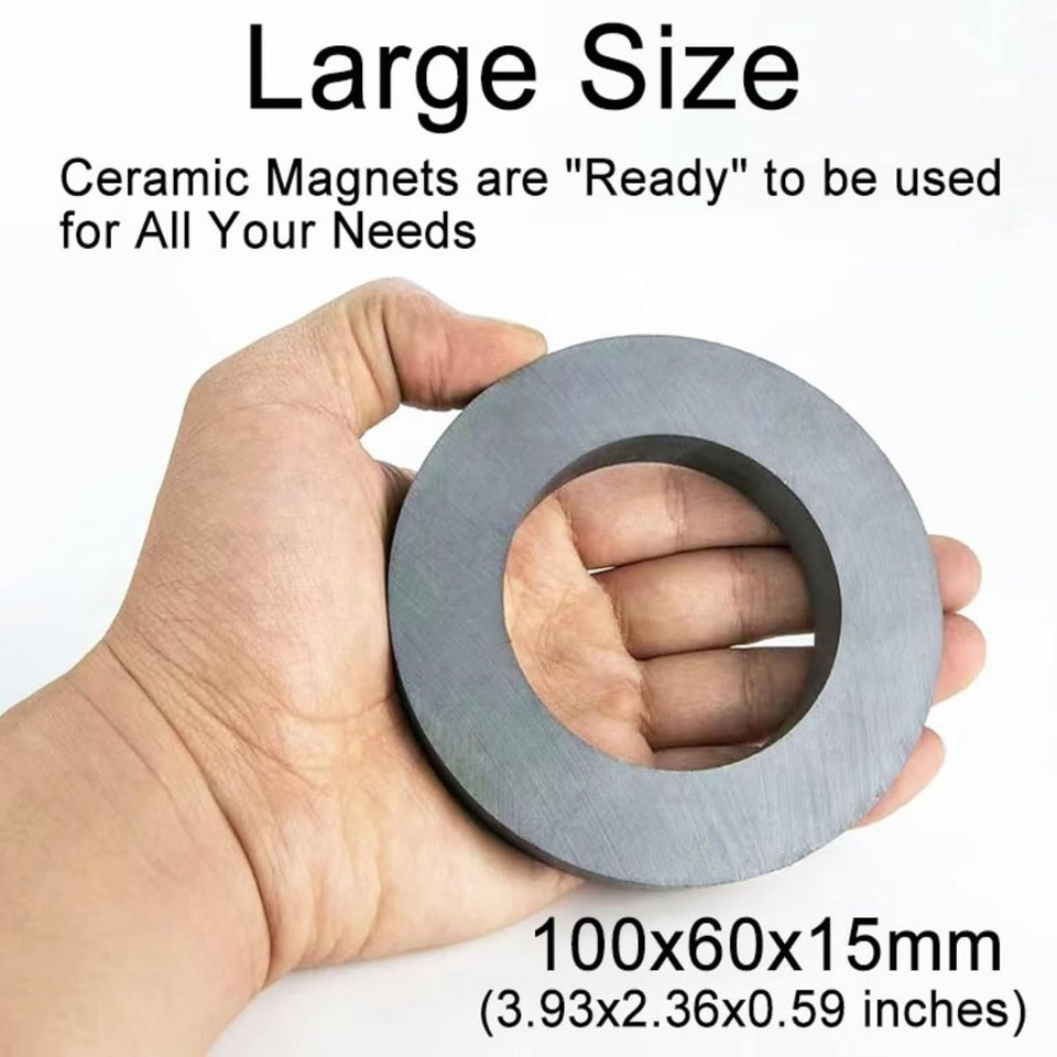 Large Ceramic Ring Magnet,Industrial Grade 8 Ferrite Magnets with Hole ...