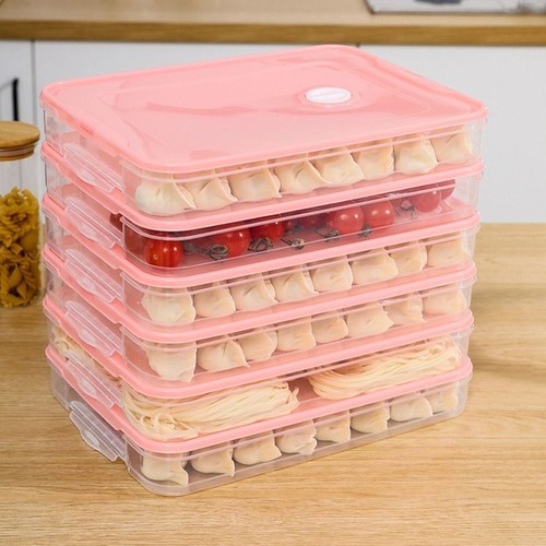 Plastic Dumpling Box Multi-Layer Food Egg Frozen Box Refrigerator | eBay UK