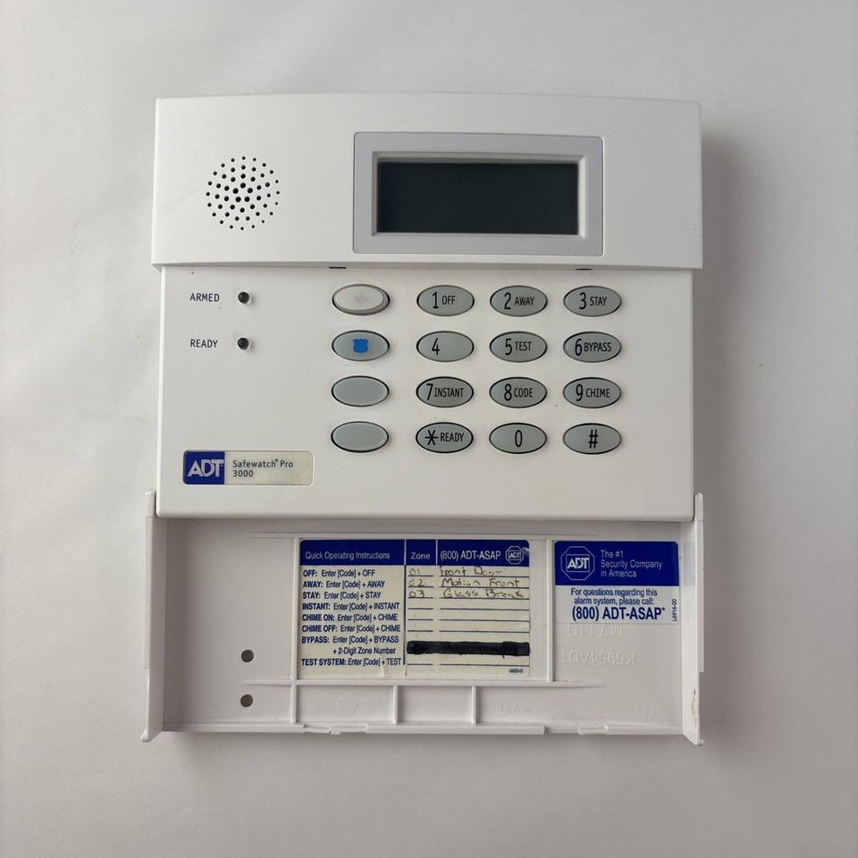 ADT Safewatch Pro 3000 Home Alarm Keypad 6150 ADT | eBay