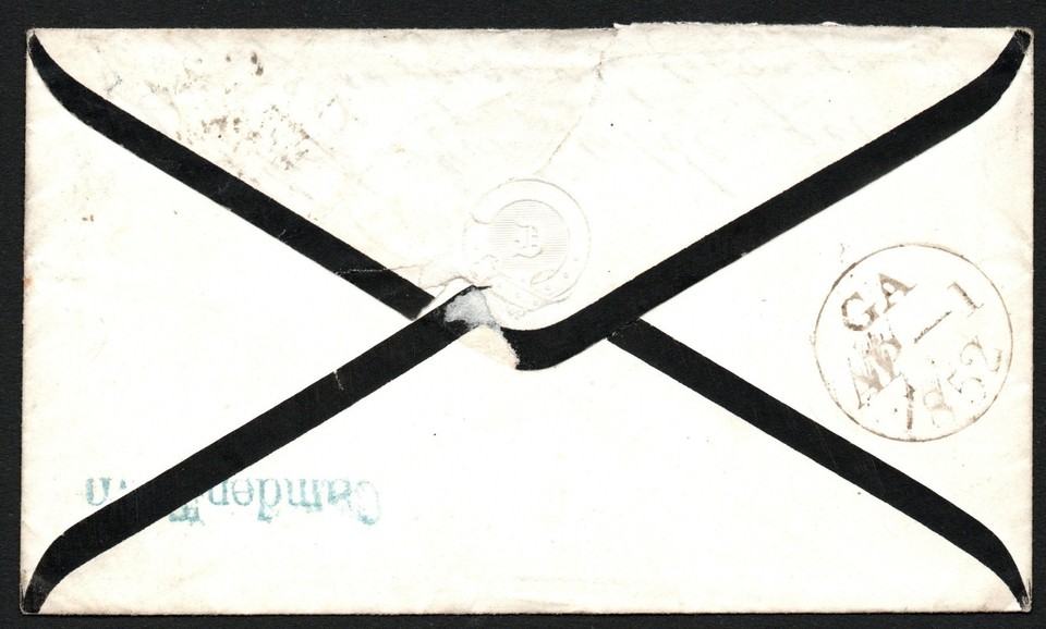 GB 1841 Mourning Cover bearing 4M 1d Red Plate 130 with blue H/S F & R ...