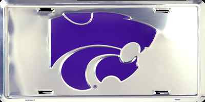 KANSAS STATE CAR TRUCK TAG CHROME LICENSE PLATE METAL K-STATE WILDCATS ...