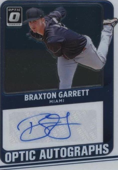 2021 Panini Donruss Optic - Optic Autographs Braxton Garrett #OA-BG (AU ...