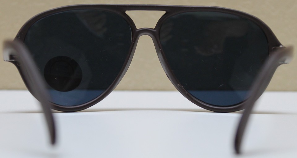 Aviator Sunglasses w Nylon Frames Super Dark Blue Lens Black or Brown ...