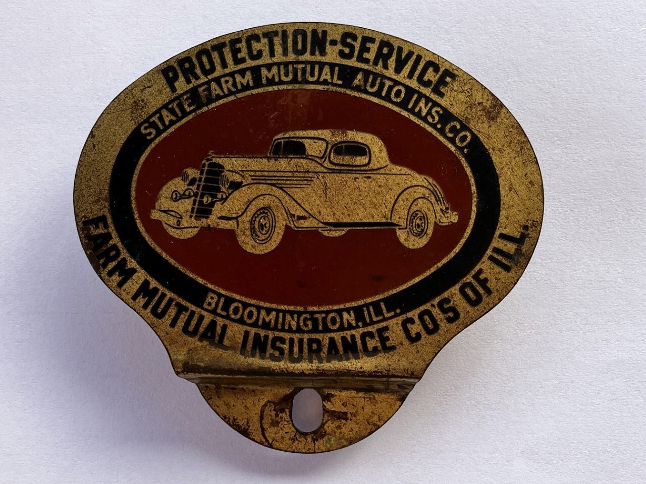Vintage State Farm Mutual Auto Insurance License Plate Topper 1934 ...