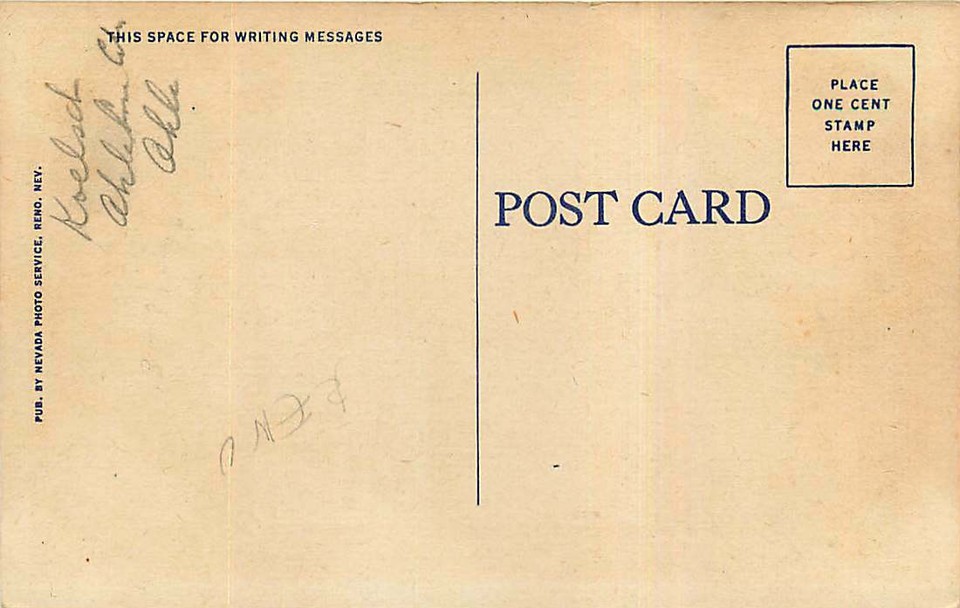 Large Letter Linen Postcard - Reno, Nevada - Nevada Photo Service | eBay