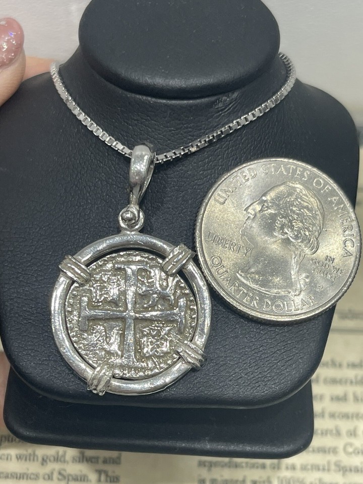 ATOCHA Solid Silver Coin Pendant Made From Atocha Silver Bars With ...